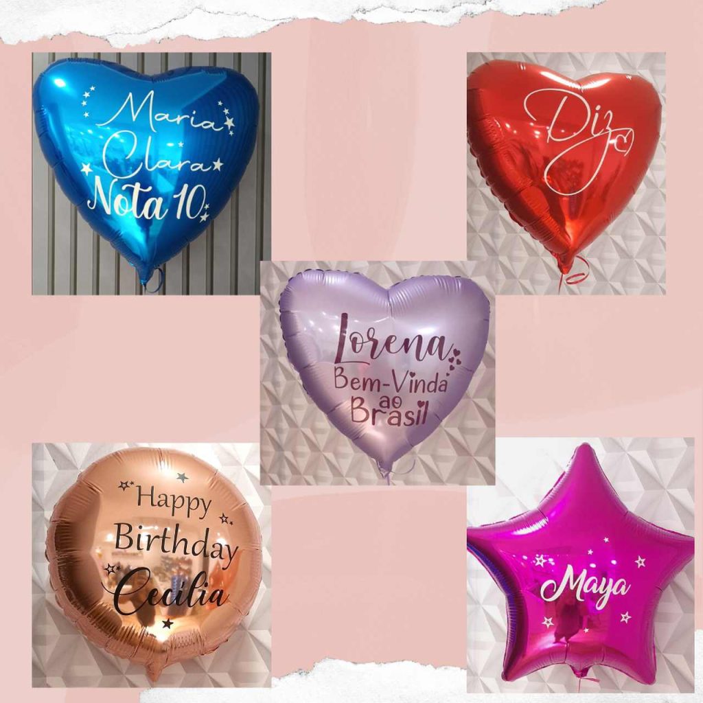 BALÃO METALIZADO 20" PERSONALIZADO C/ GÁS HÉLIO - UNIDADE | DÊcor Balões